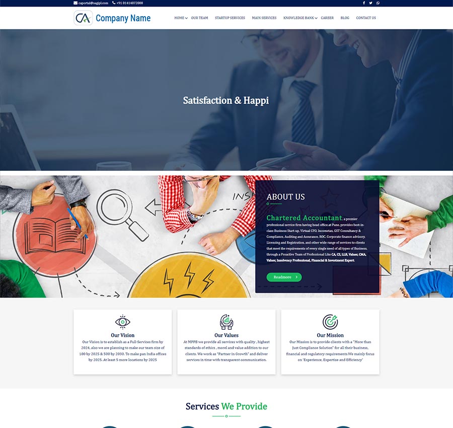 Get Responsive Website Design For CA Templates & Theme