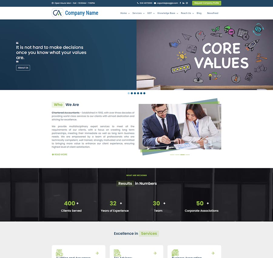 Get Responsive Website Design For CA Templates & Theme