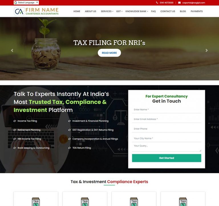 Top Chartered Accountant Website Templates for Firm in 2025