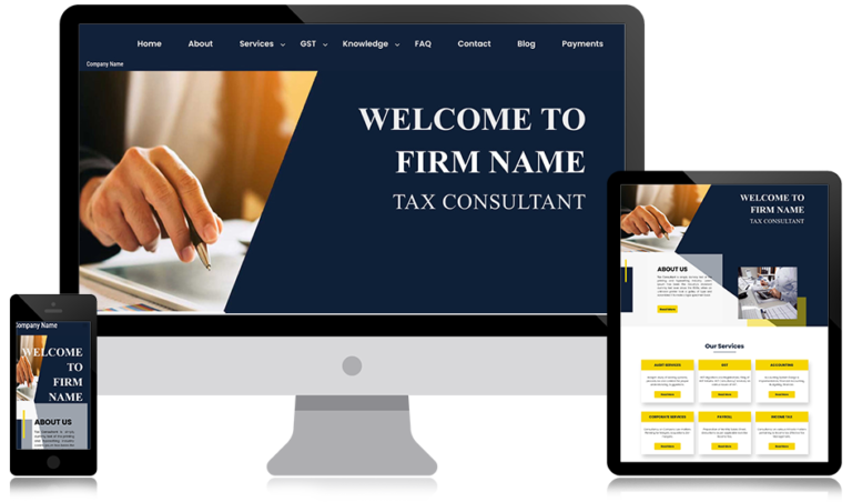 Tax Consulting & Advisor Website Design Template | CA Portal