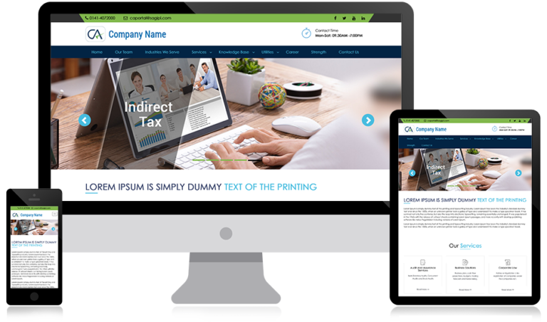 Make Your Website Attractive With CA-1 Theme | CA Portal