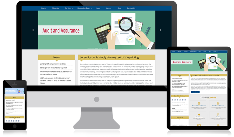 Responsive Website Theme For Chartered Accountants | CA Portal