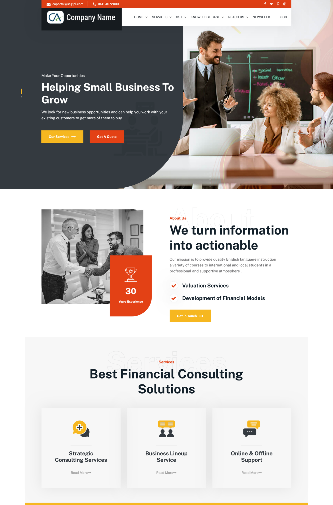 Top Chartered Accountant Website Templates for Firm in 2025