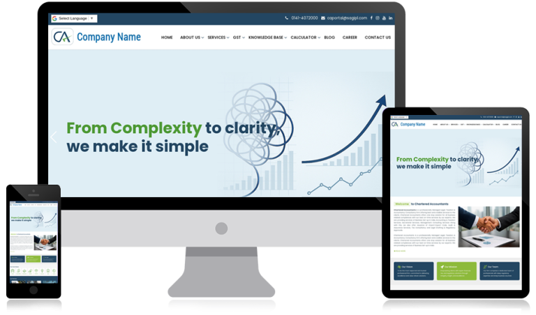 Modern CA & Financial Accountant Firm Website Template 97